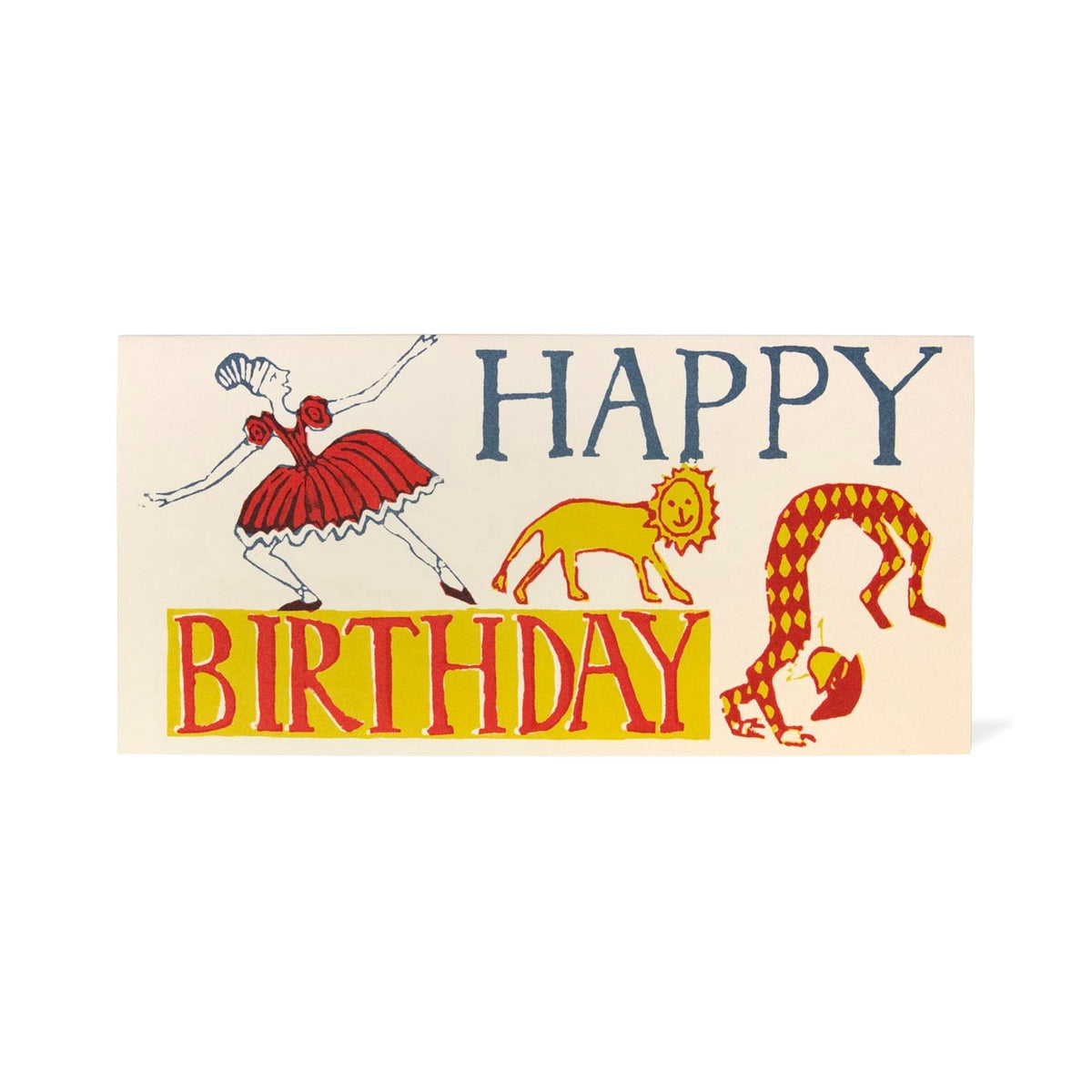 Happy Birthday Ballerina, Lion & Acrobat Card – Kate Sheridan